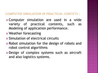 Computer simulation | PPTX
