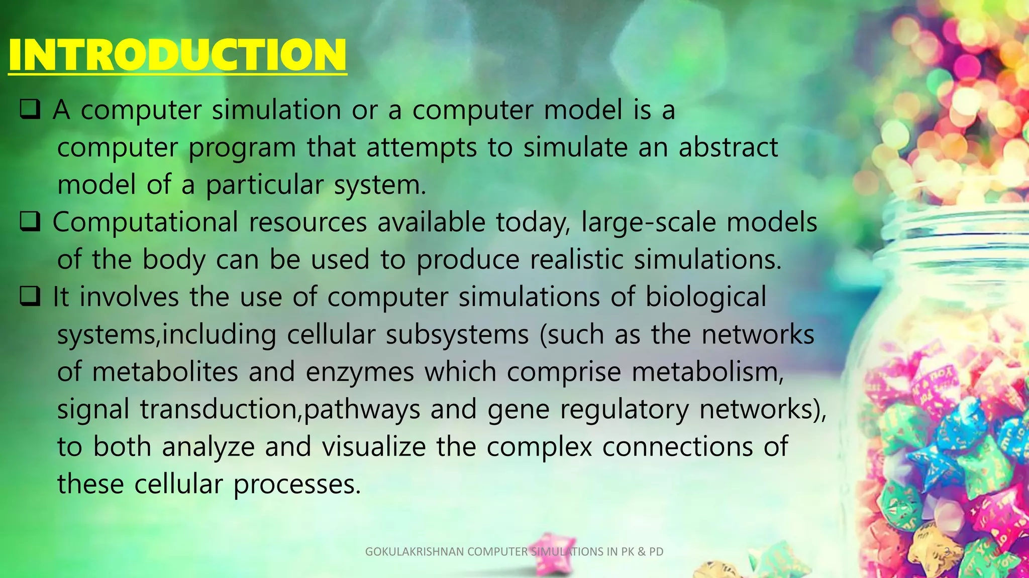 Computer simulations in pharmacokinetics and pharmacodynamics | PDF
