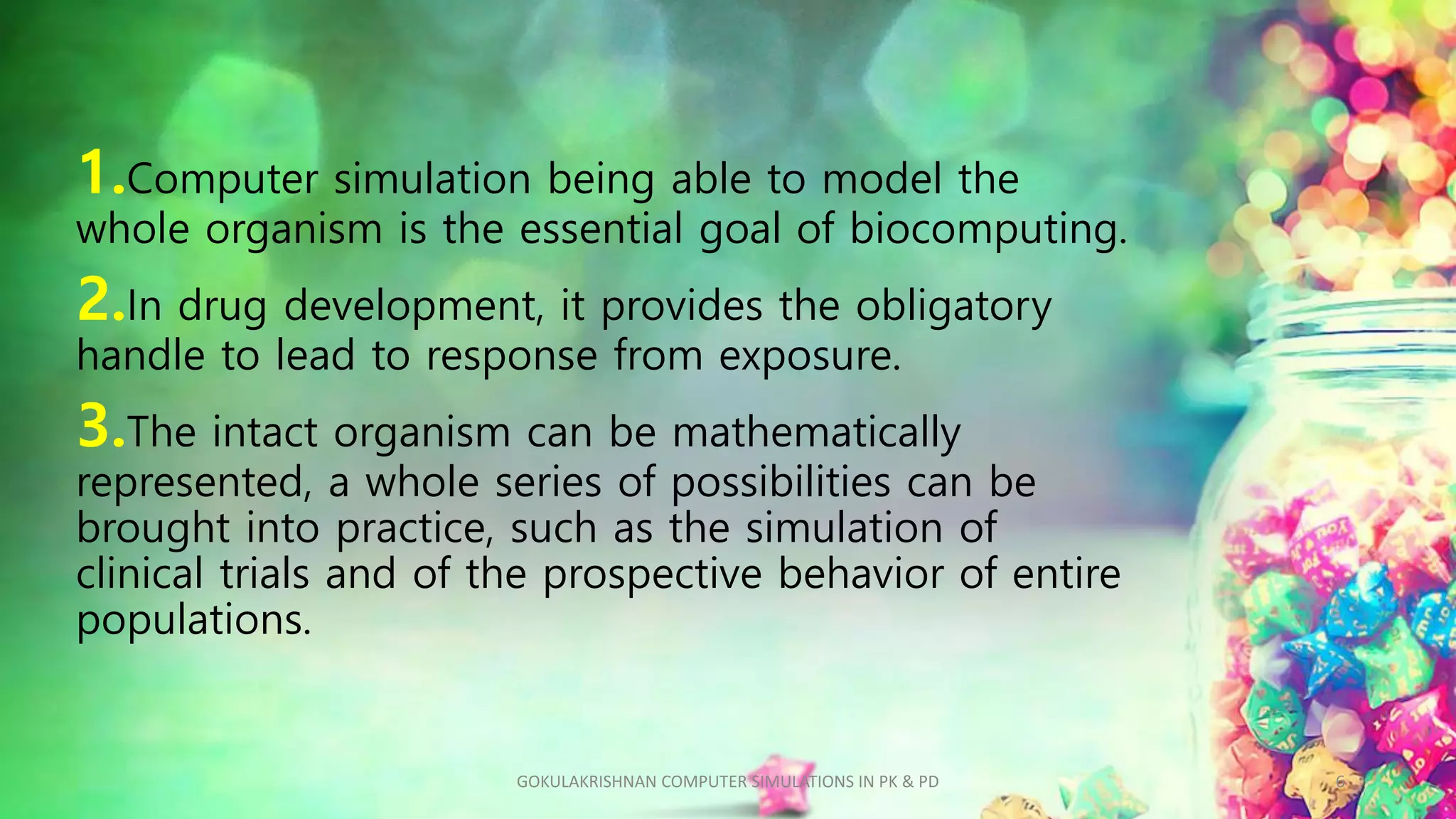 Computer simulations in pharmacokinetics and pharmacodynamics | PDF