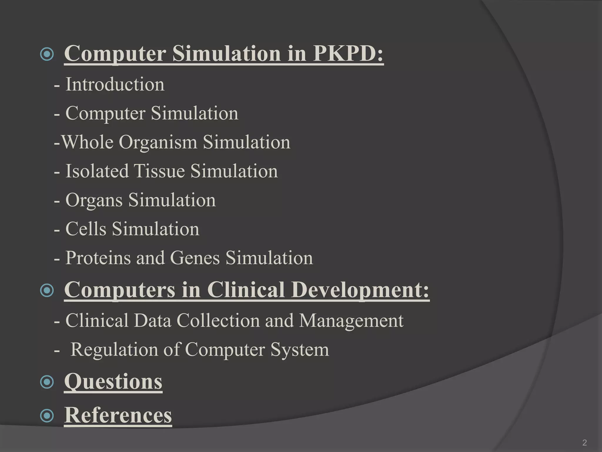 Computer simulation in pkpd | PPTX