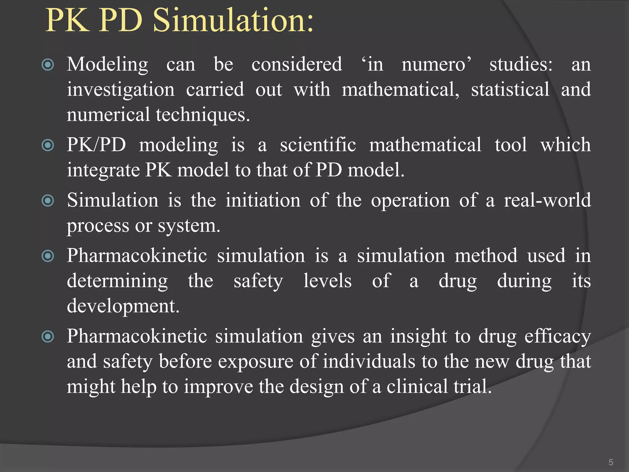 Computer simulation in pkpd | PPTX
