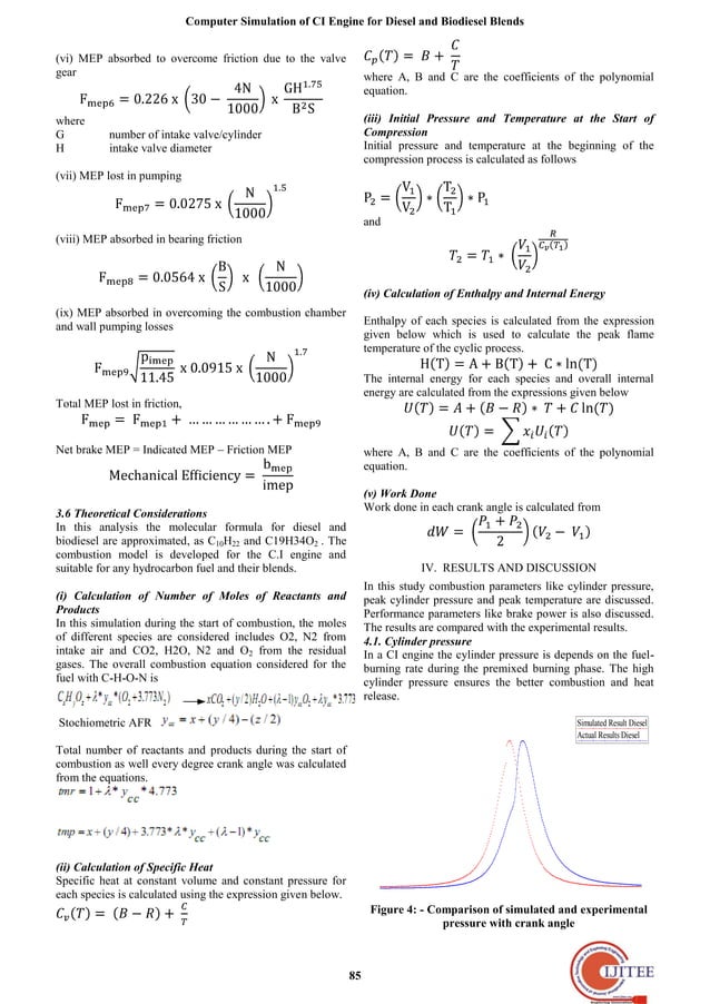 Computer simulation of ci engine for diesel and biodisel blends | PDF | Physics | Science