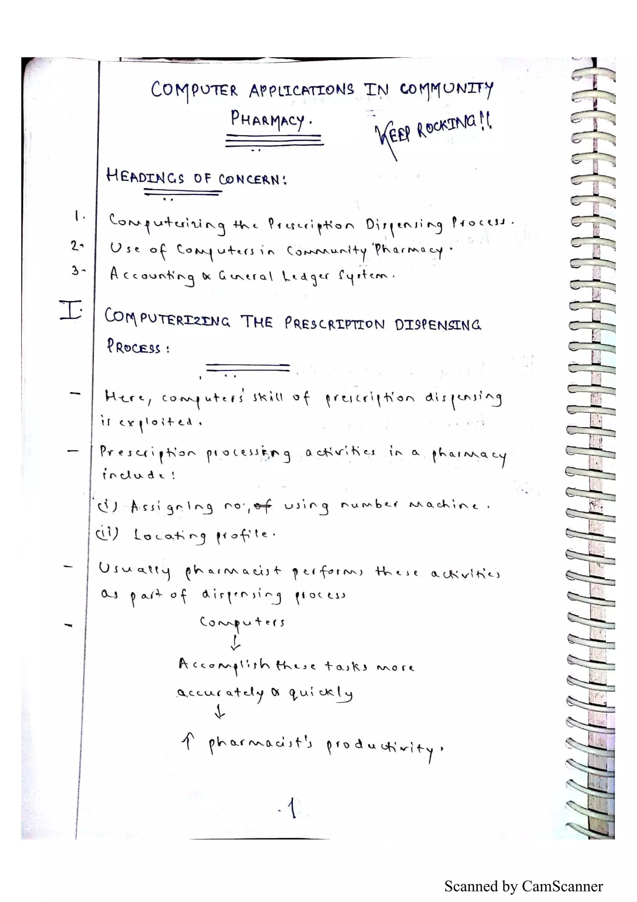Computers in community pharmacy- By RxVichuZ! | PDF