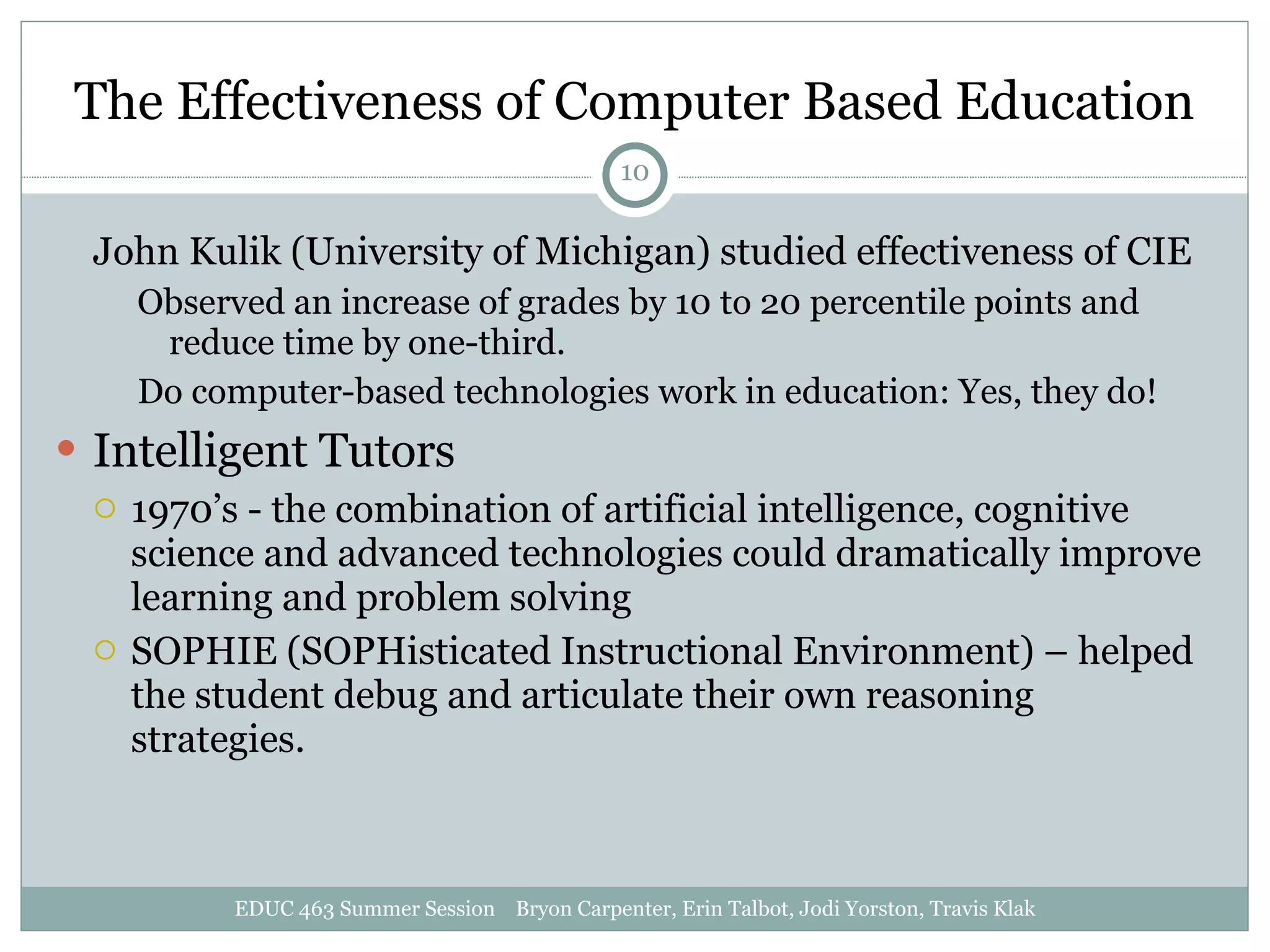 Computers In Education History | PPT