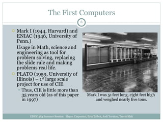 Computers In Education History | PPT