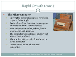 Computers In Education History | PPT