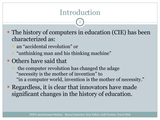 Computers In Education History | PPT