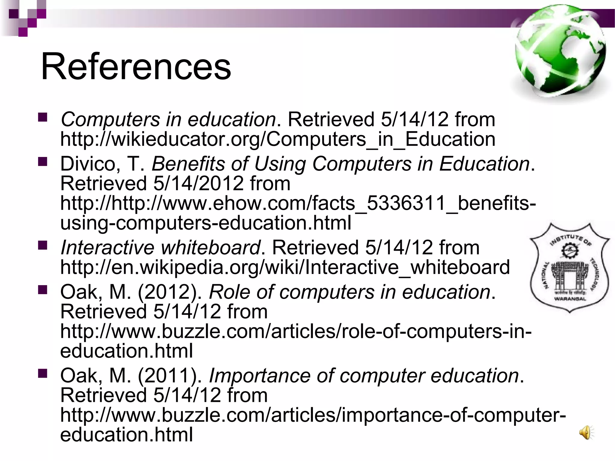 computers in education | PPT