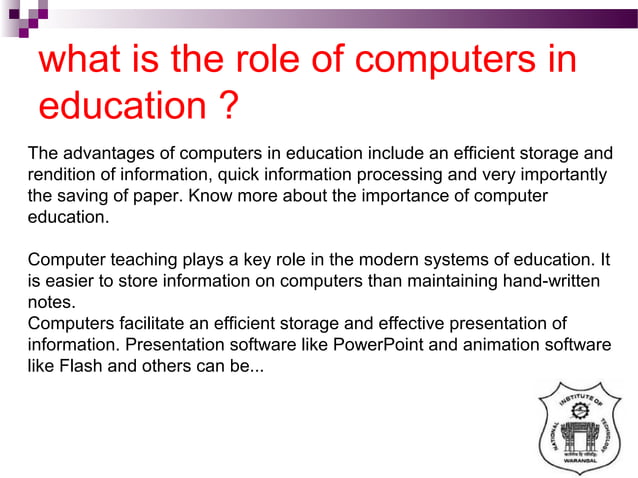 computers in education | PPT | Internet for Beginners | Internet