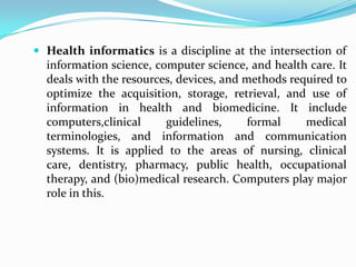 Computers in Medical field | PPTX