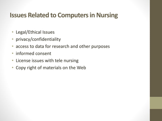 COMPUTERS IN NURSING -ANP.pptx | Healthcare Industry | Industries