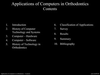 Computers in orthodontics | PPT