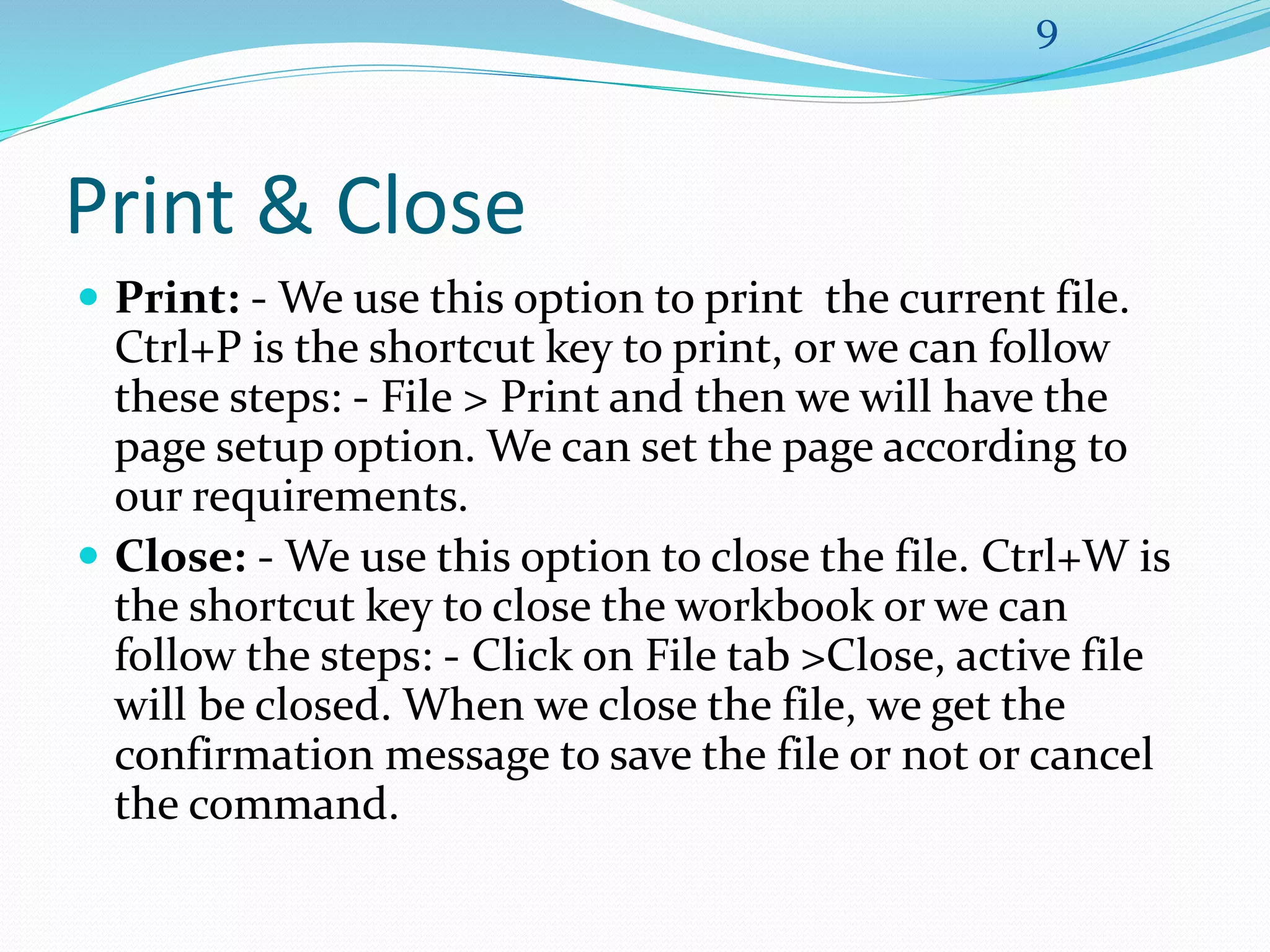 Computer skills excel2010 2 | PPT