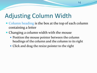 Computer skills excel2010 2 | PPT
