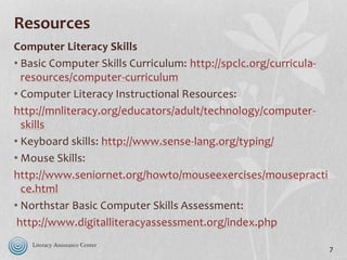 Computer skills for the TASC | PPT