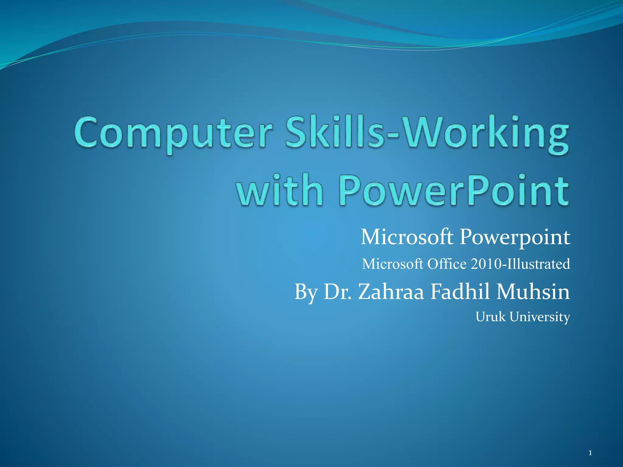 Computer skills powerpoint intro | PPTX