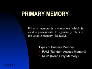 Computer’s memory | PPT