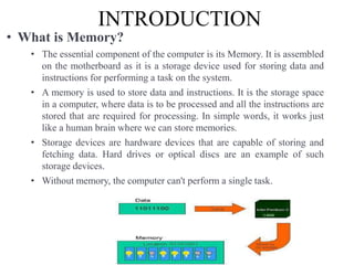 Introduction to COMPUTER’S MEMORY RAM and ROM | PPTX