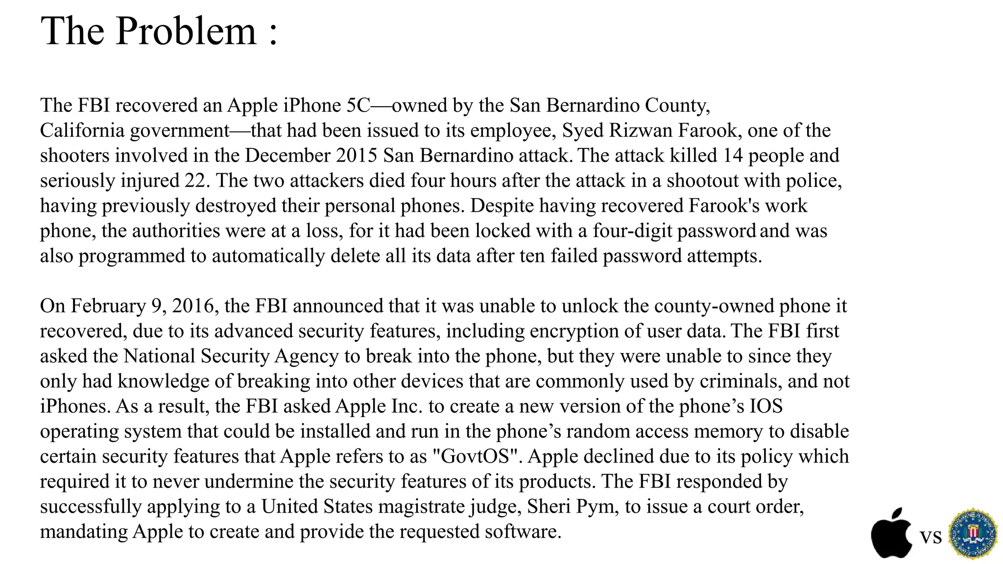 FBI–Apple encryption dispute | PPT