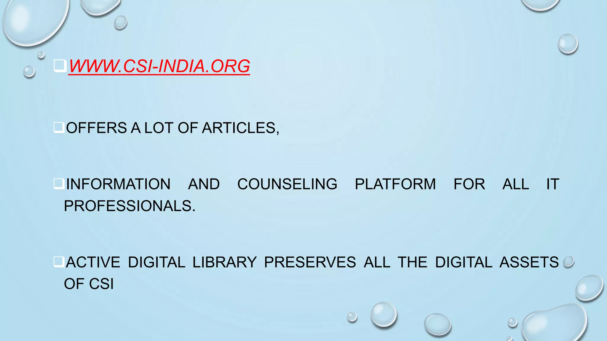 Computer society of india | PPTX