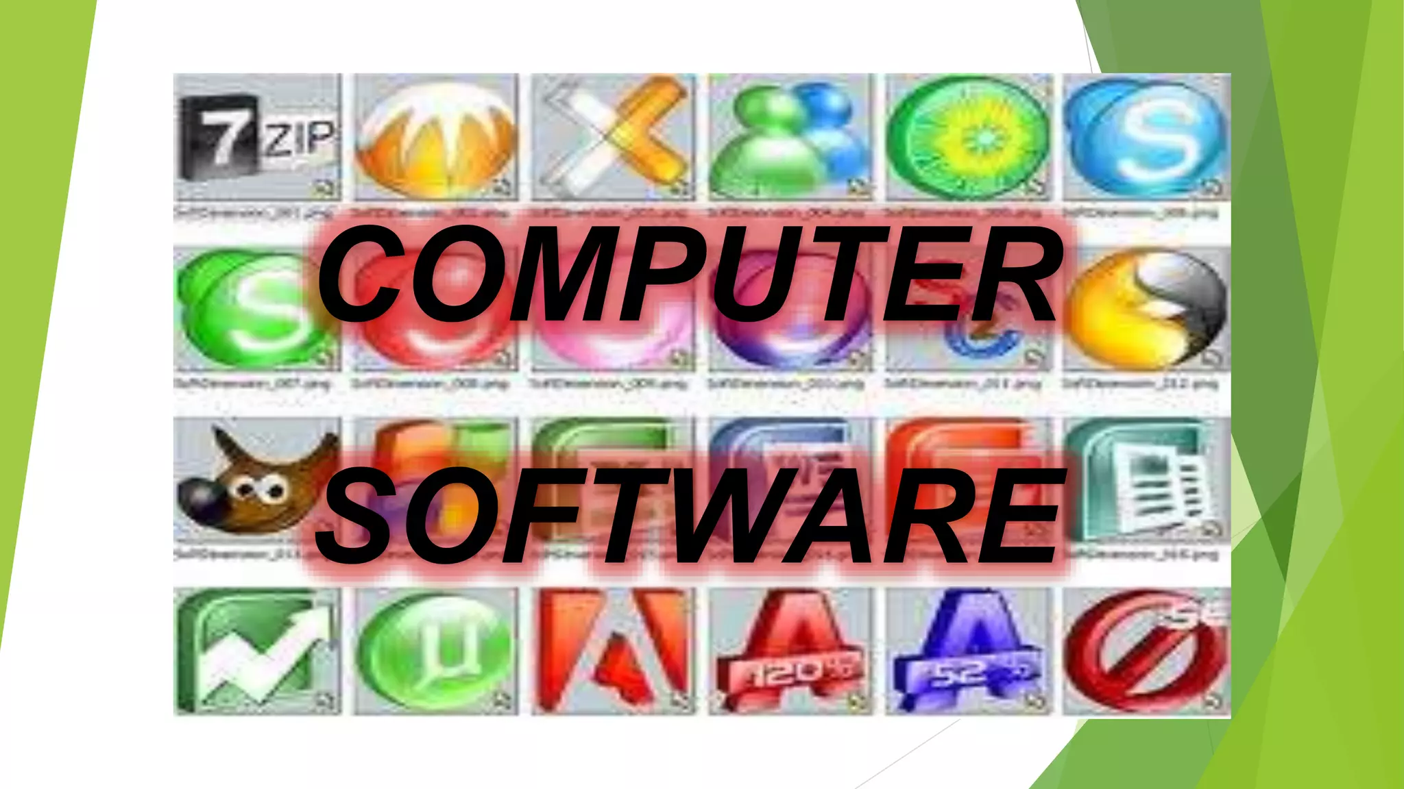 Computer software | PPTX | Operating Systems | Computer Software and Applications