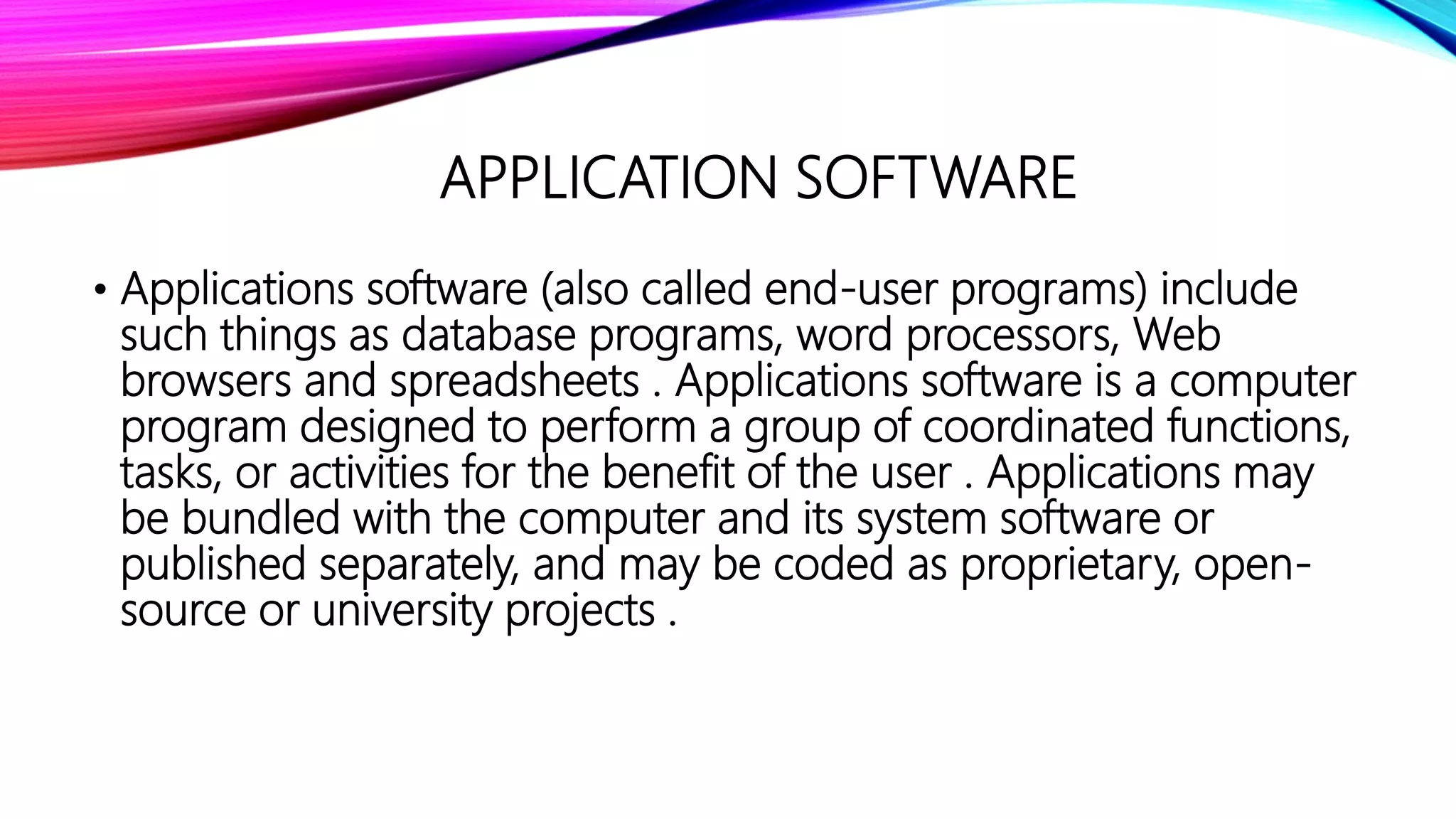 Computer software | PPTX