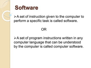 computer software in Computer Fundamentals | PPTX