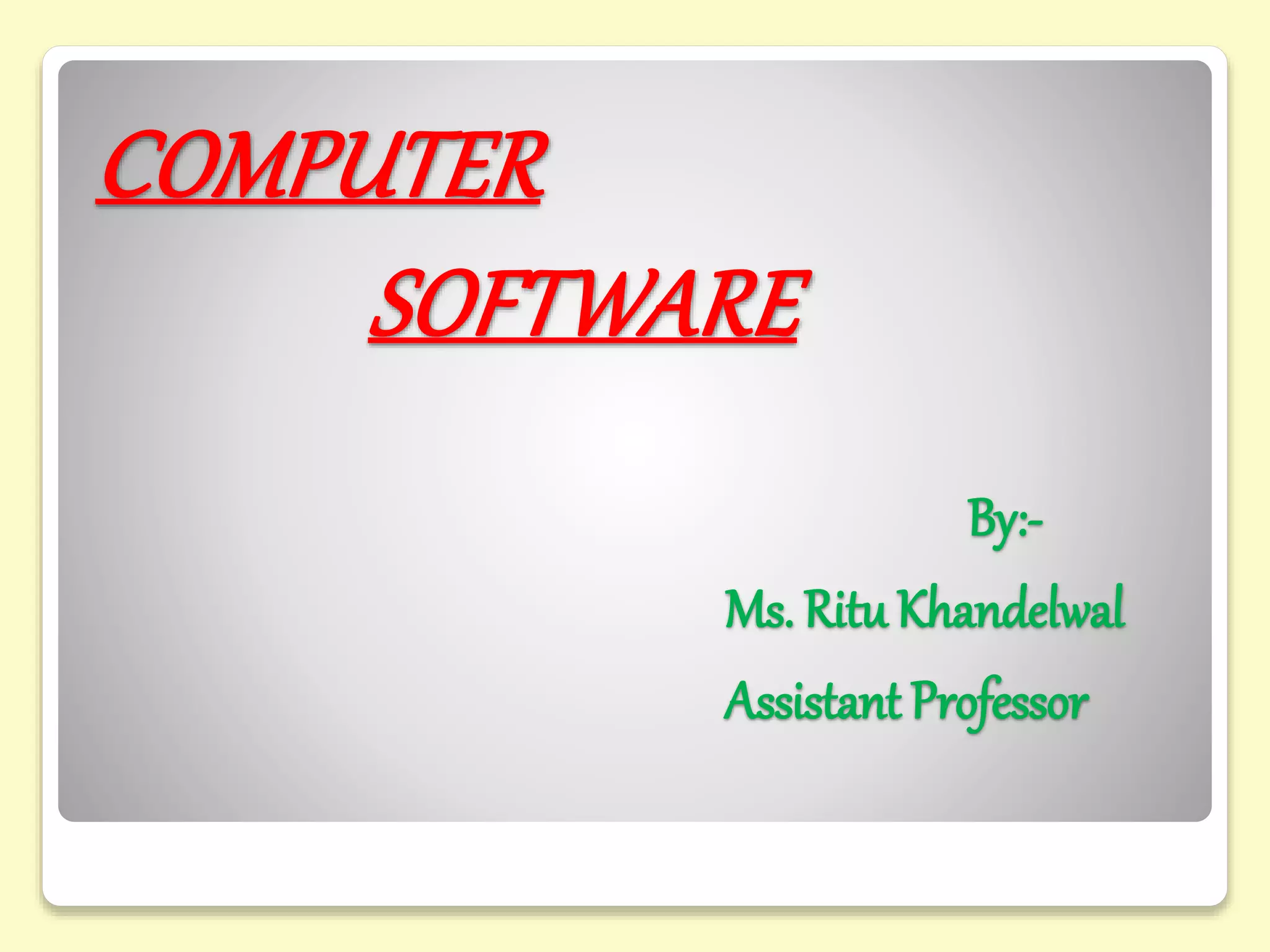 Computer Software Ppt 3915
