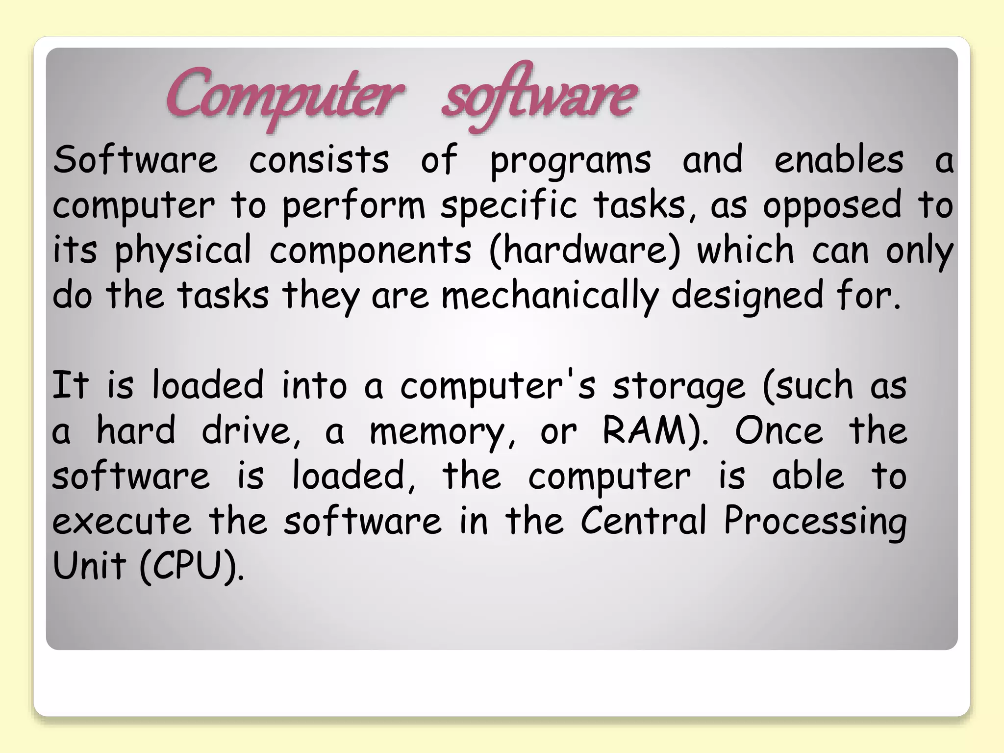 Computer software | PPT