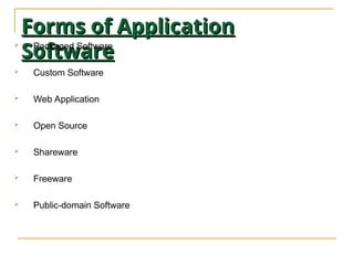 Computer Software | System software | Application software | PPT