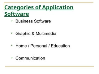 Computer Software | System software | Application software | PPT