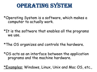computer software and its type use of computer software | PPT
