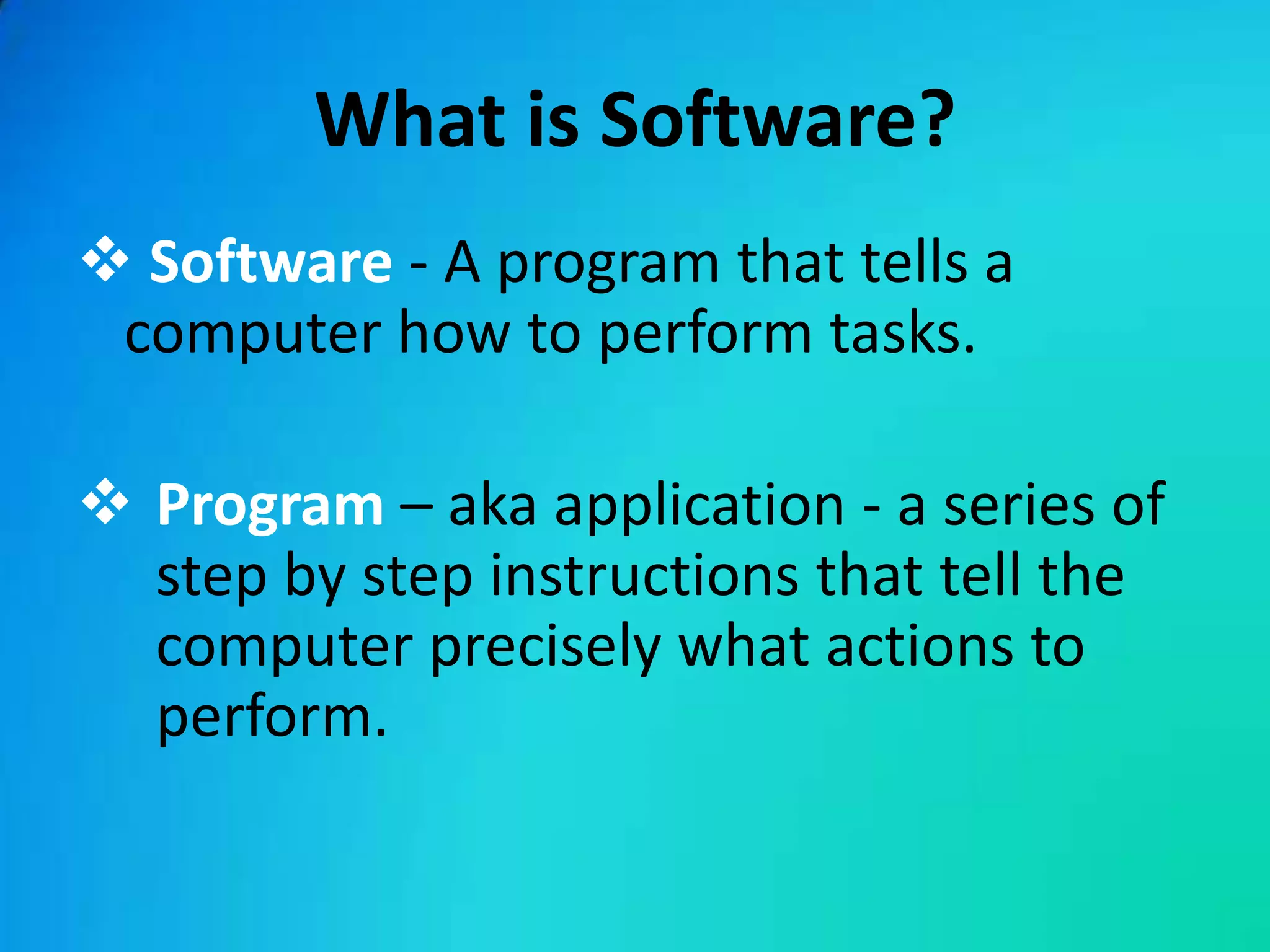 Computer Software - 7th Grade | PPTX | Operating Systems | Computer Software and Applications