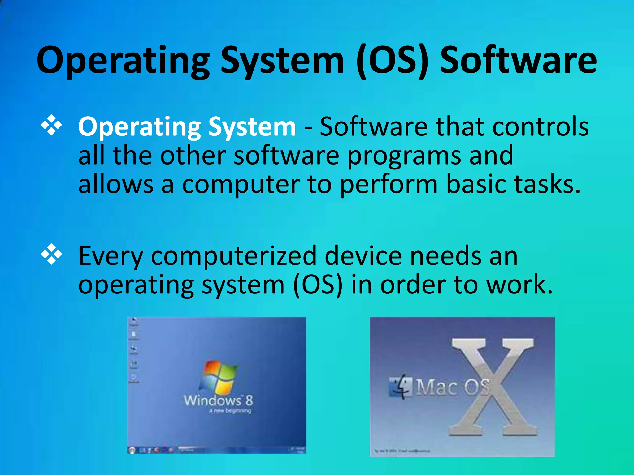 Computer Software - 7th Grade | PPTX | Operating Systems | Computer Software and Applications