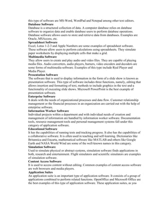 Computer software is defined .docx | Operating Systems | Computer ...