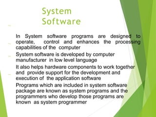 Computer software lecture | PPTX