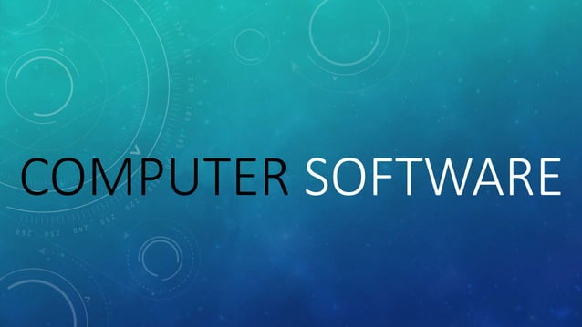 Computer software | PPT