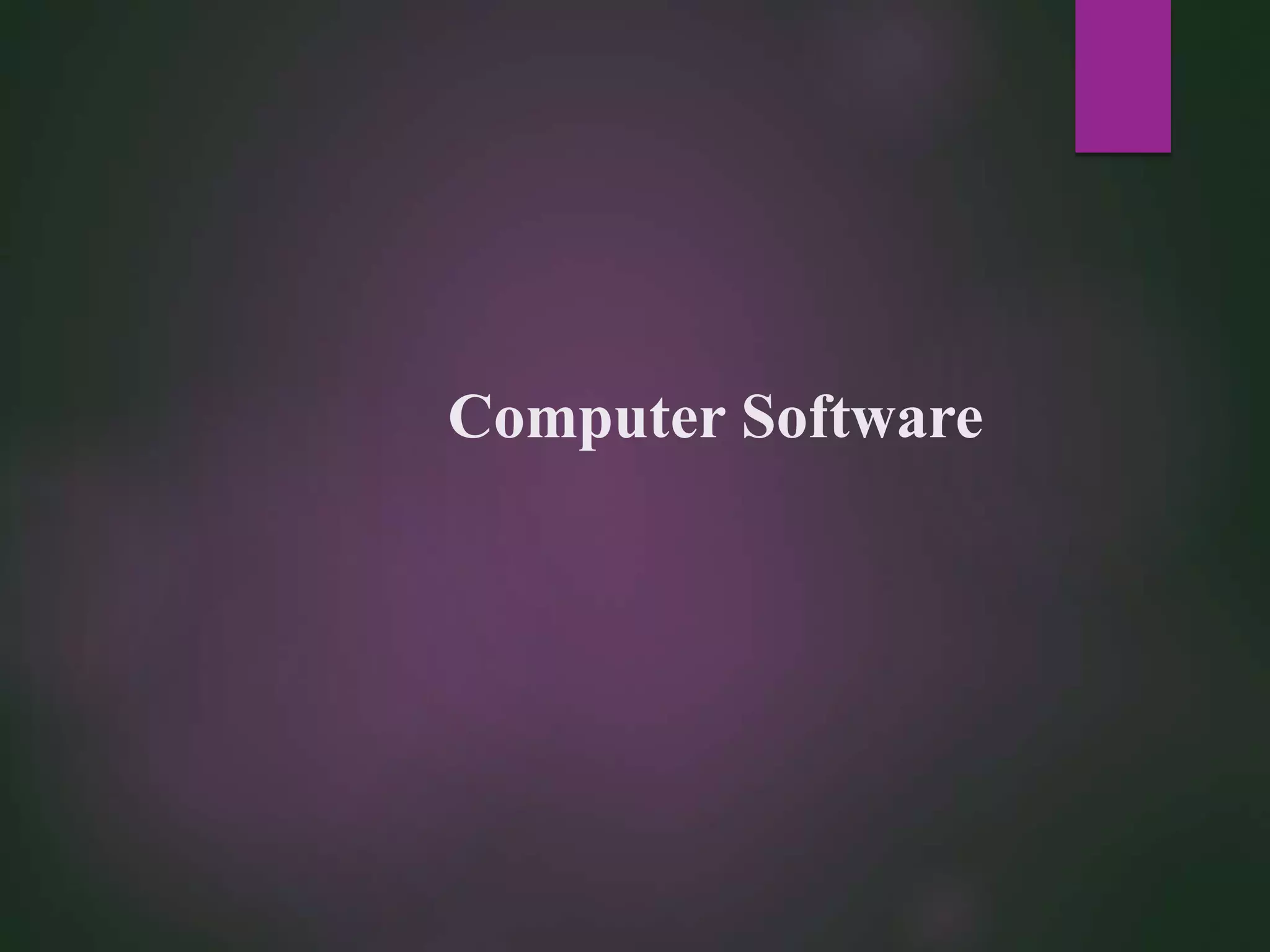Computer softwre | PPT