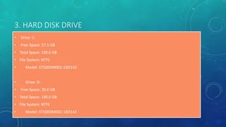 Computer specifications | PPTX