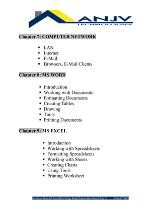 Computers syllabus | PDF