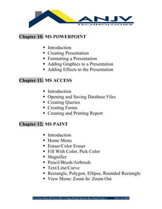 Computers syllabus | PDF