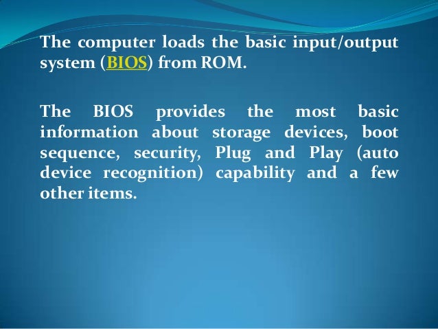 Computer start up process