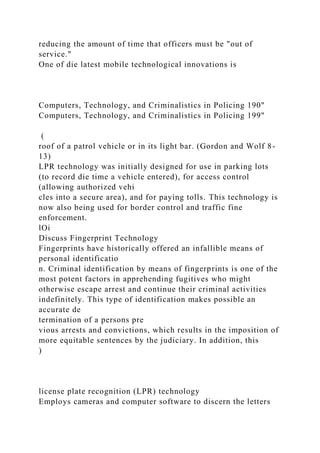 Computers, Technology,andCriminalistics inPolicingAfte.docx
