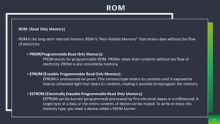 Computer storage & type of storage. | PPTX