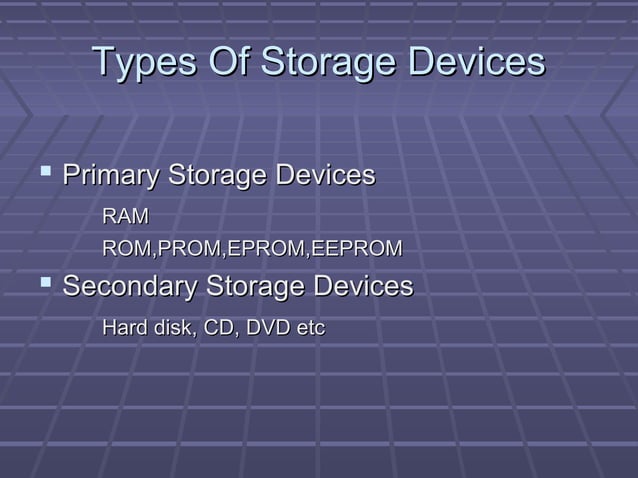 Computer storage devices | PPT | Data Storage and Warehousing | Computing