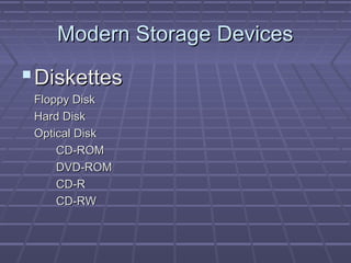Computer storage devices | PPT