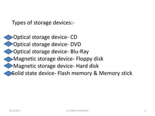Computer storage devices | PPTX