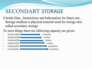 Computer storage & devices | PPTX