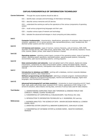 Computer syllabus | PDF