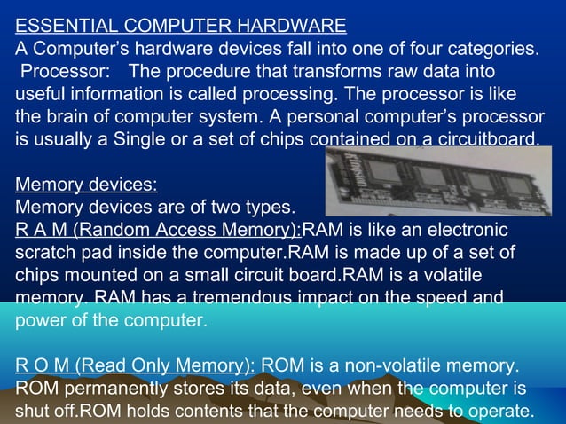basics of computer system ppt | PPT
